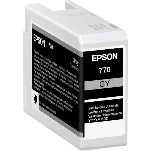 EPSON 770, Gray Ink Cartridge, 25 ML | Shades of Paper