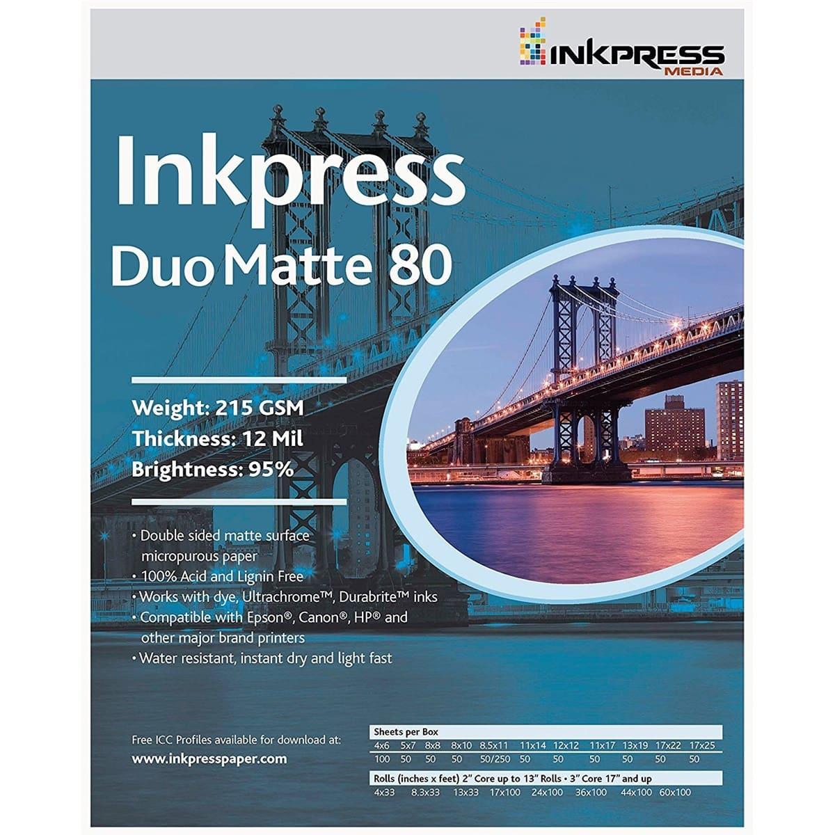 Inkpress Duo Matte 80, 215gsm, 17" x 100' Roll | Shades of Paper