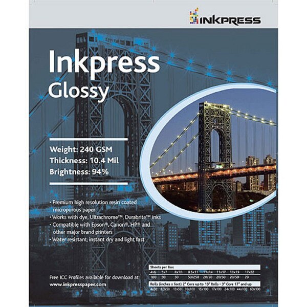 Inkpress Glossy, 11" x 17", 100 Sheet Box | Shades of Paper